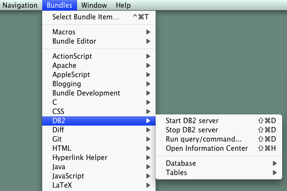 TextMate bundle for DB2 | Programming Zen