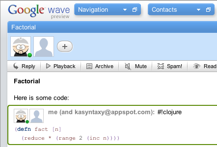 Add code highlighting to your Google Waves | Programming Zen